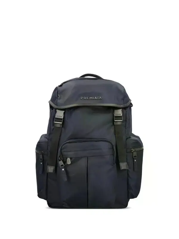 Premiata Brooker Backpack With Leather Trim - Blue