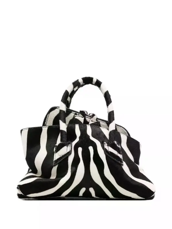 Attico La Passeggiata Zebra-pattern Mini Tote Bag