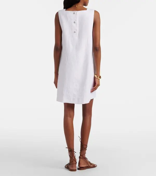 Posse Linen Mini Dress - White