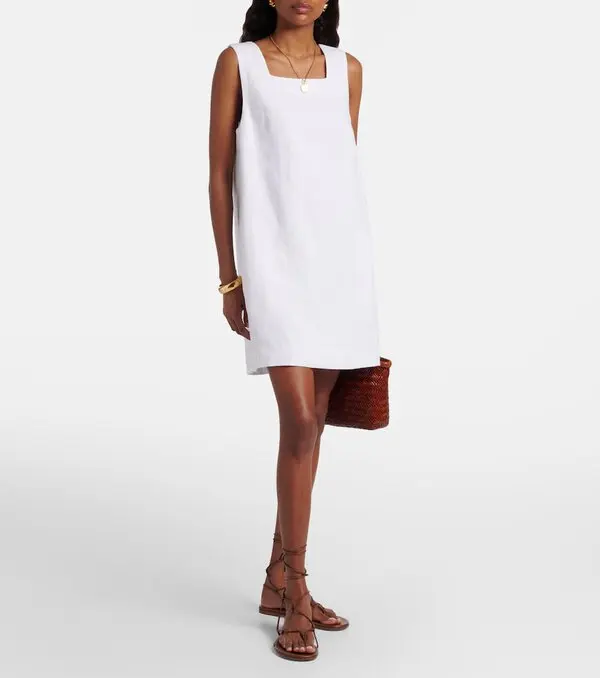 Posse Linen Mini Dress - White