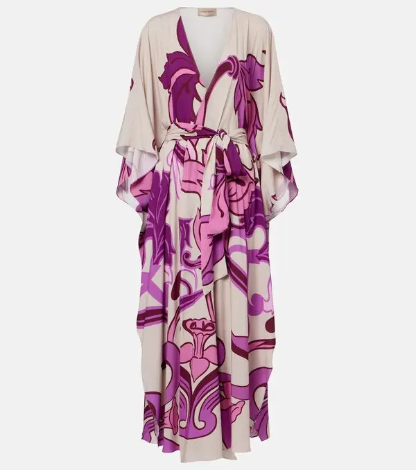 ADRIANA DEGREAS Printed Beach Cover-up - White