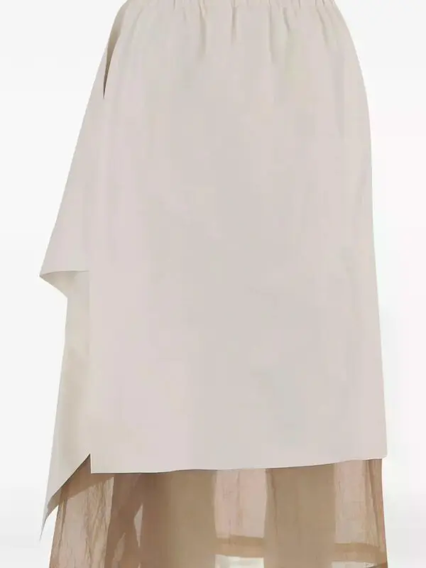 NICCOLO PASQUALETTI Layered Leather Skirt