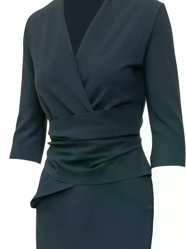 Chiara Boni La Petite Robe V-neck Draped Dress - Blue