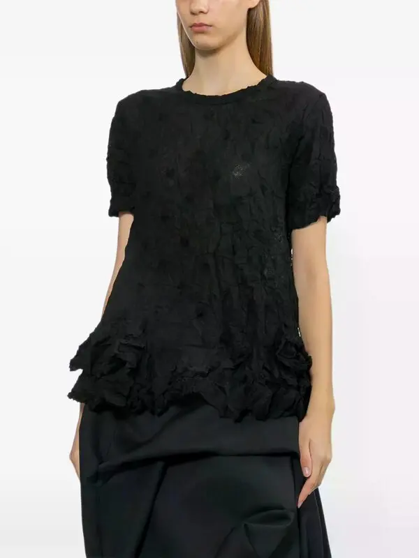 Comme Des Garçons Ruffled Crinkled T-shirt