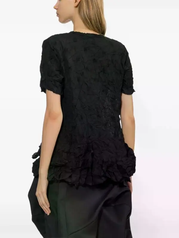 Comme Des Garçons Ruffled Crinkled T-shirt