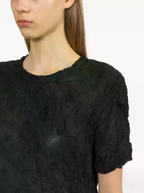 Comme Des Garçons Ruffled Crinkled T-shirt
