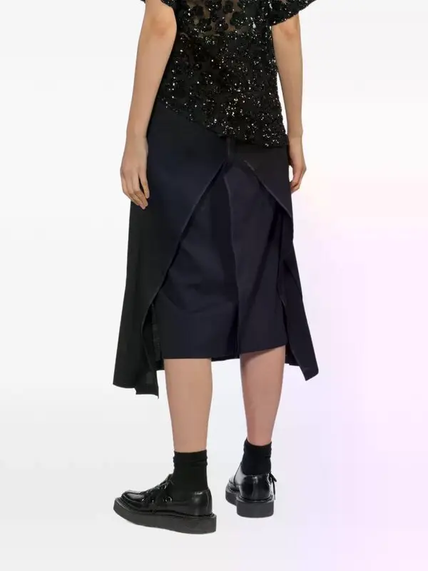 Junya Watanabe Flared Wrap Midi Skirt