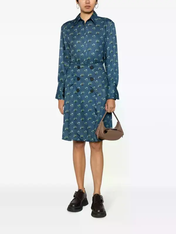 Maison Kitsuné Floral Print Long-sleeve Shirt