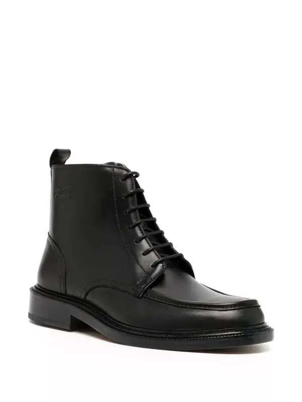 Maison Kitsuné Leather Lace-up Boots