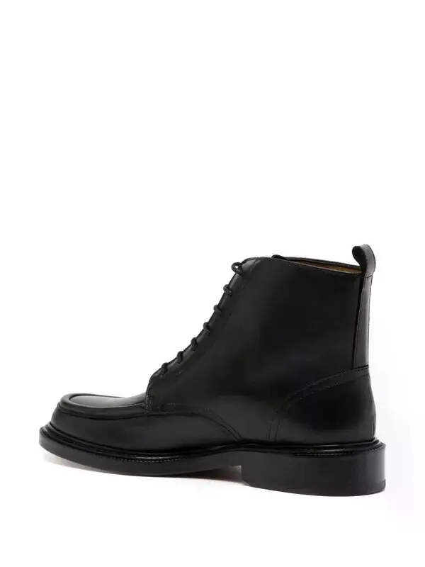Maison Kitsuné Leather Lace-up Boots