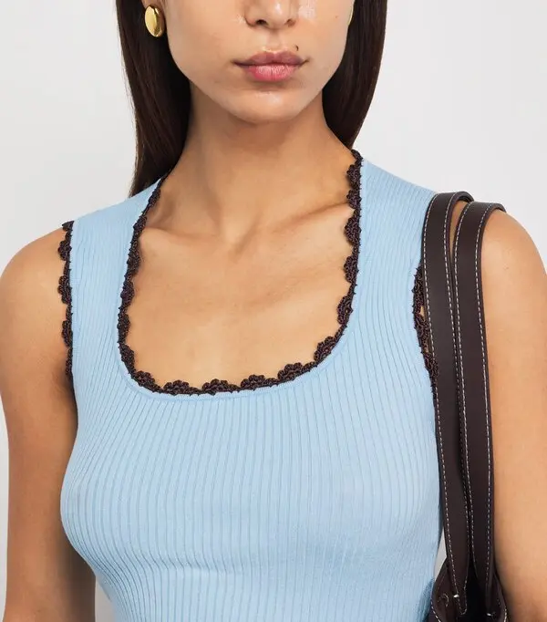 Sandro Crochet-trim Tank Top