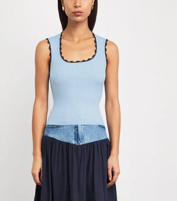 Sandro Crochet-trim Tank Top