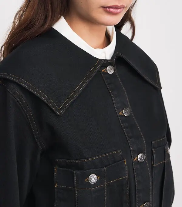 Claudie Pierlot Sailor Collar Denim Jacket