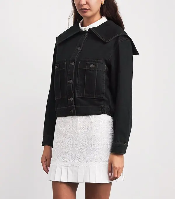 Claudie Pierlot Sailor Collar Denim Jacket