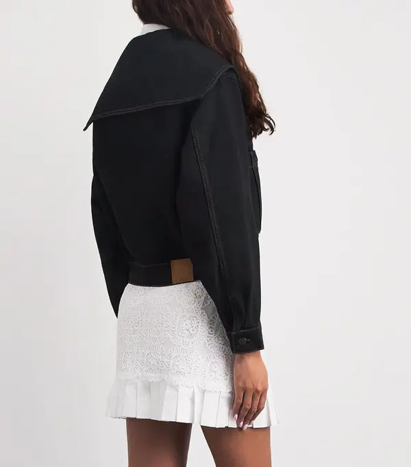 Claudie Pierlot Sailor Collar Denim Jacket