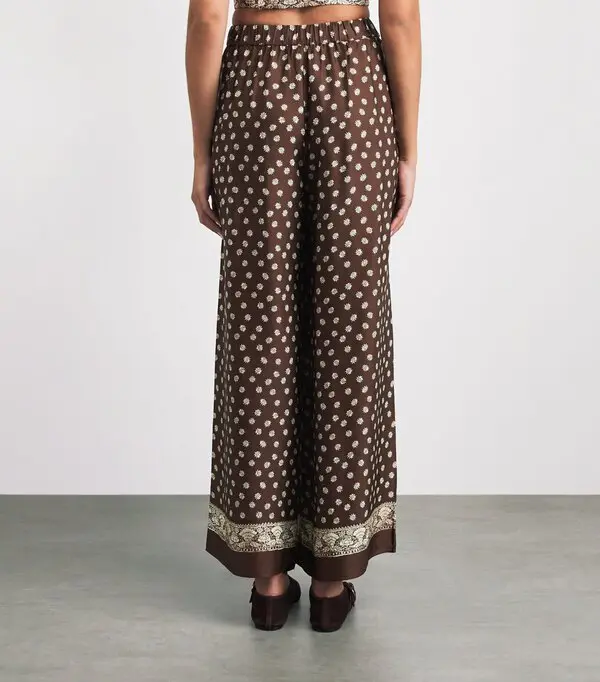 Claudie Pierlot Printed Wide-leg Trousers
