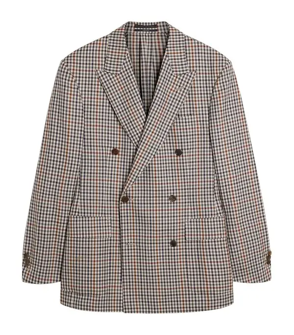 Dunhill Wool Gingham Blazer