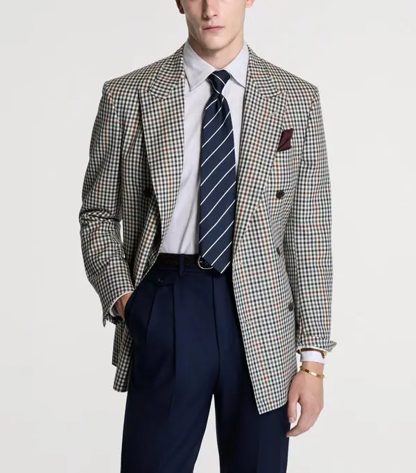 Dunhill Wool Gingham Blazer