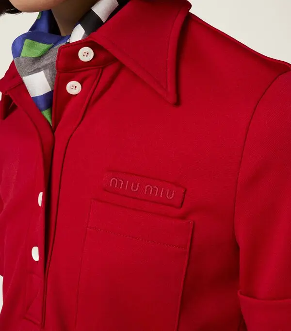 Miu Miu Technical Jersey Polo Shirt