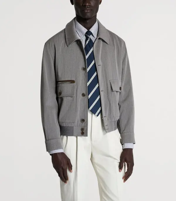 Dunhill Wool Super 120s Bomber Jacket