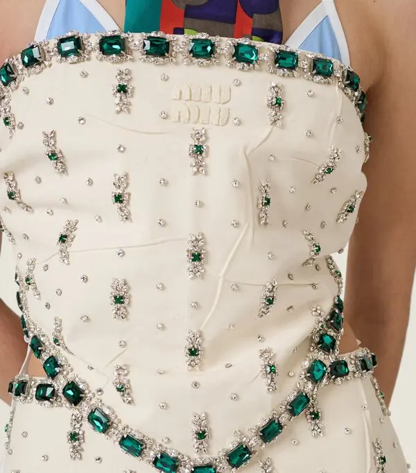 Miu Miu Embellished Cotton Top
