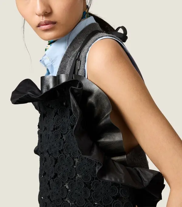 Miu Miu Cotton Macramé Pinafore Top