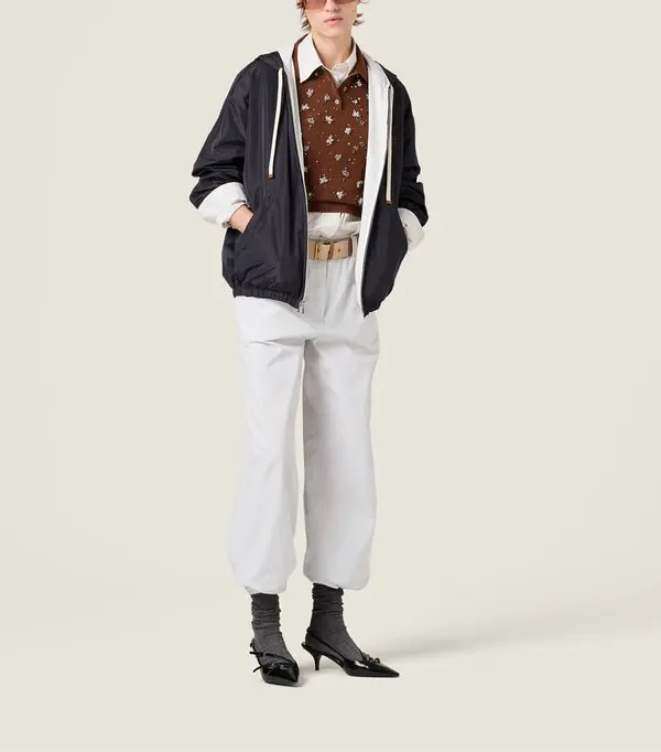 Miu Miu Cashmere Embellished Polo Sweater