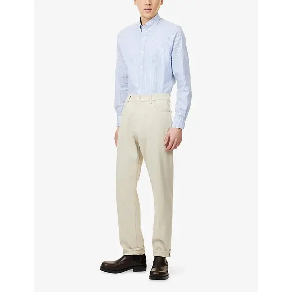 Dunhill Stripe Long-sleeve Cotton Shirt