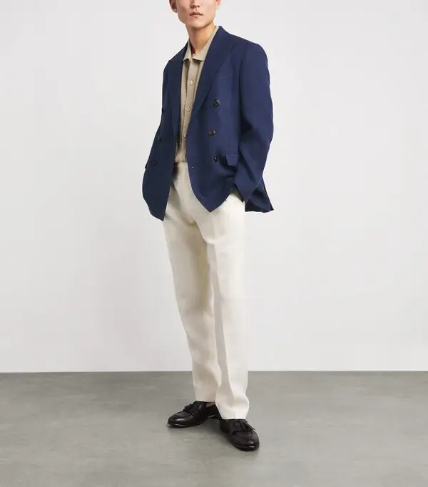 Polo Ralph Lauren Linen Double-breasted Suit Jacket