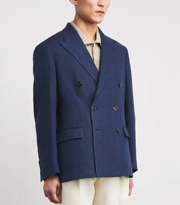 Polo Ralph Lauren Linen Double-breasted Suit Jacket