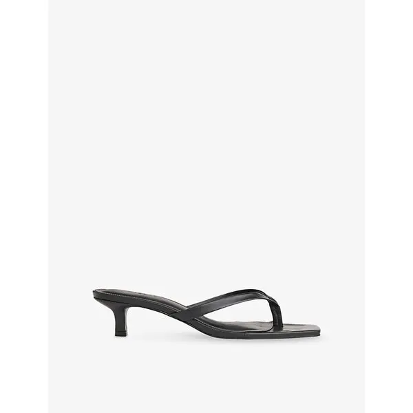 Whistles Leather Kitten-heel Mules