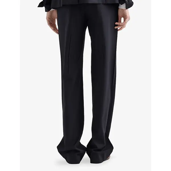 Prada Wide-leg Wool Trousers