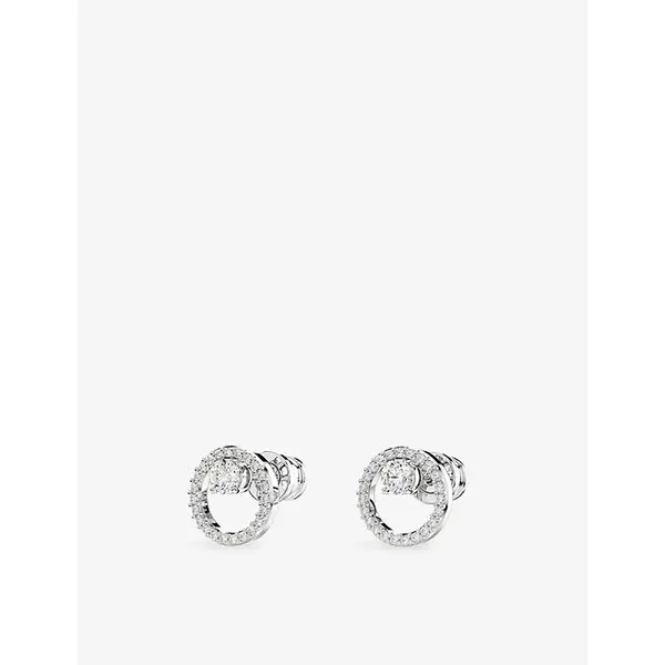 SWAROVSKI Constella Rhodium-plated Zirconia Stud Earrings - Silver