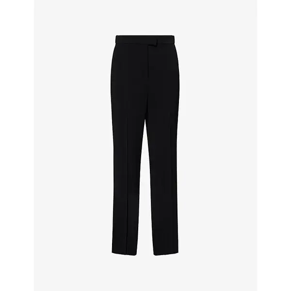 Valentino Garavani Press-pleat Straight-cut Woven Trousers - Nero