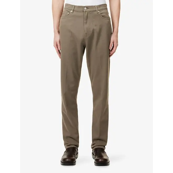 Dunhill Five-pocket Straight Cotton Twill Trousers