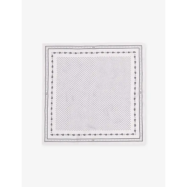 Maje Polka Dot-print Silk-twill Scarf - Ecru