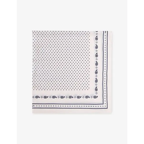 Maje Polka Dot-print Silk-twill Scarf - Ecru
