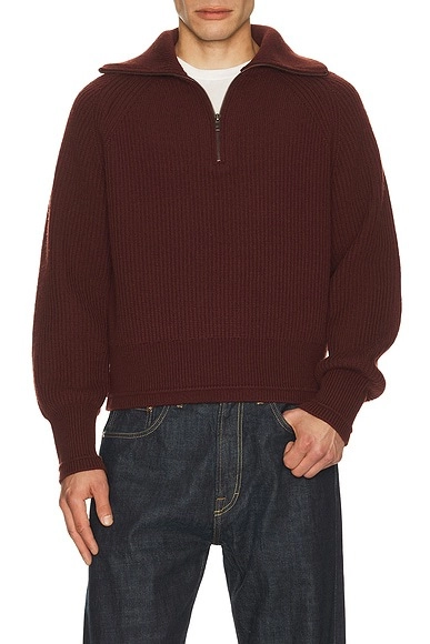 ENTIRE STUDIOS Blimp Quarter Zip Sweater - Bean