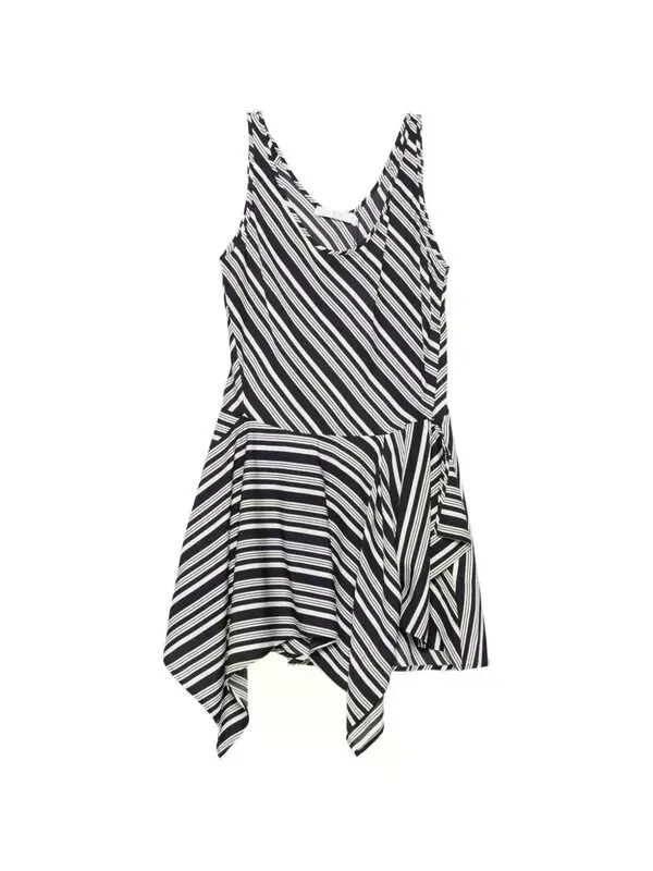 IRO PARIS Unya Striped Sleeveless Silk Dress - Blue