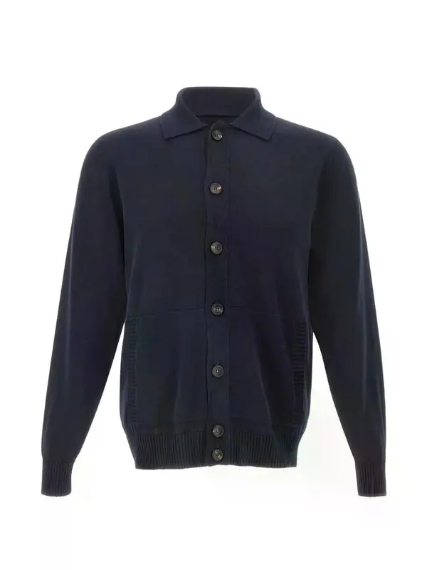 FILIPPO DE LAURENTIIS Polo Collar Button Front Cardigan