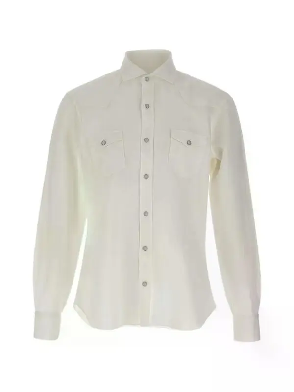 BARBA NAPOLI Flap-pocket Button-fastening Shirt
