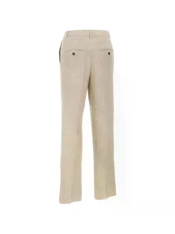 Marella Tailored Linen Trousers - Neutrals