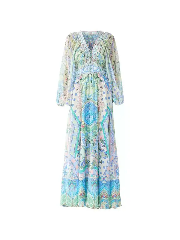 Camilla Midsummer Mosaics Maxi Dress - Blue