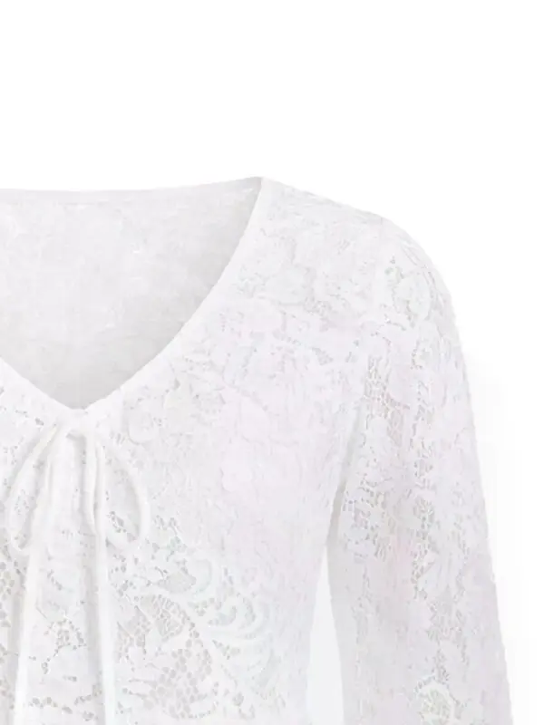 Michael Kors Lace V-neck Top - White