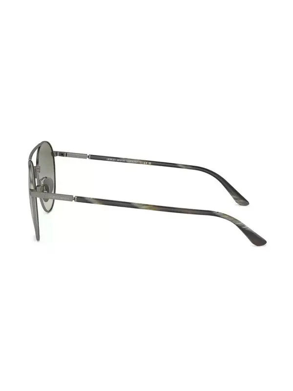 Giorgio Armani Logo-engraved Round Frame Sunglasses