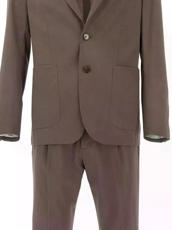 MANUEL RITZ Logo-pin Patch-pocket Suit