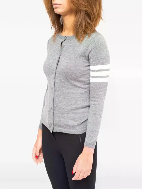 LA ROSE Striped Cardigan