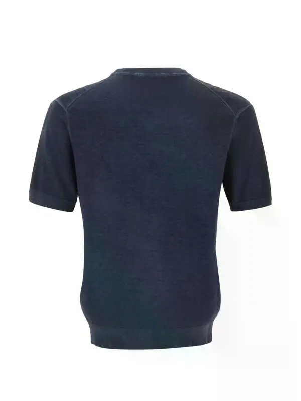 Peuterey Textured Crew Neck Short Sleeve Sweater
