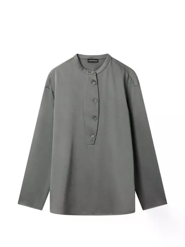 Emporio Armani Band Collar Button-fastening Blouse