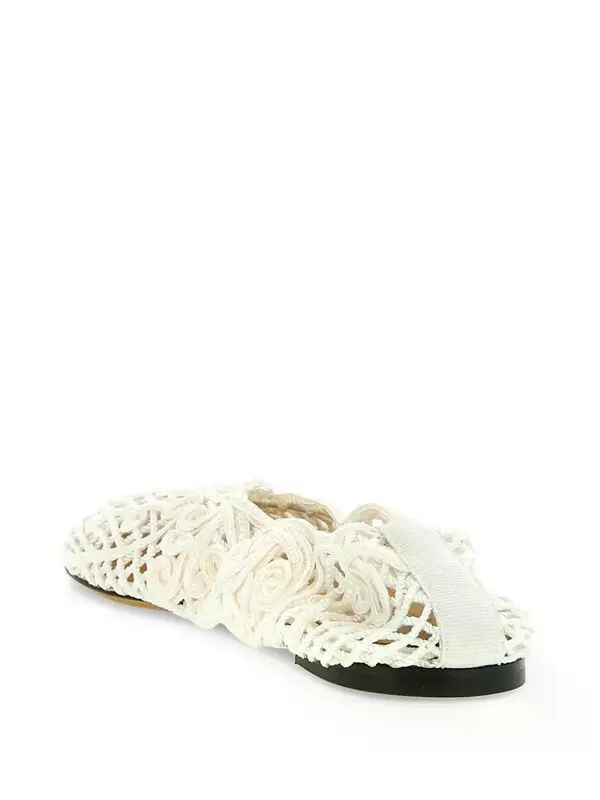 ODISSI Iris Crocheted Ballet Flats - Neutrals